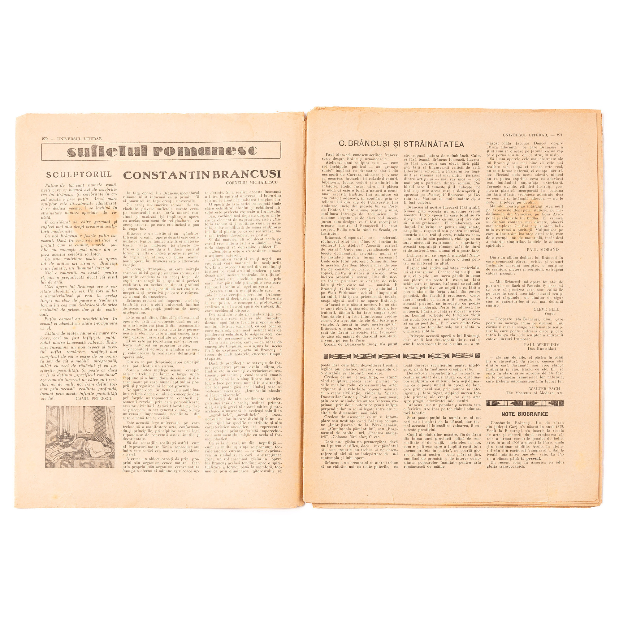 Lot 46, Brâncuși and the Romanian modernism (3 Romanian magazines ...