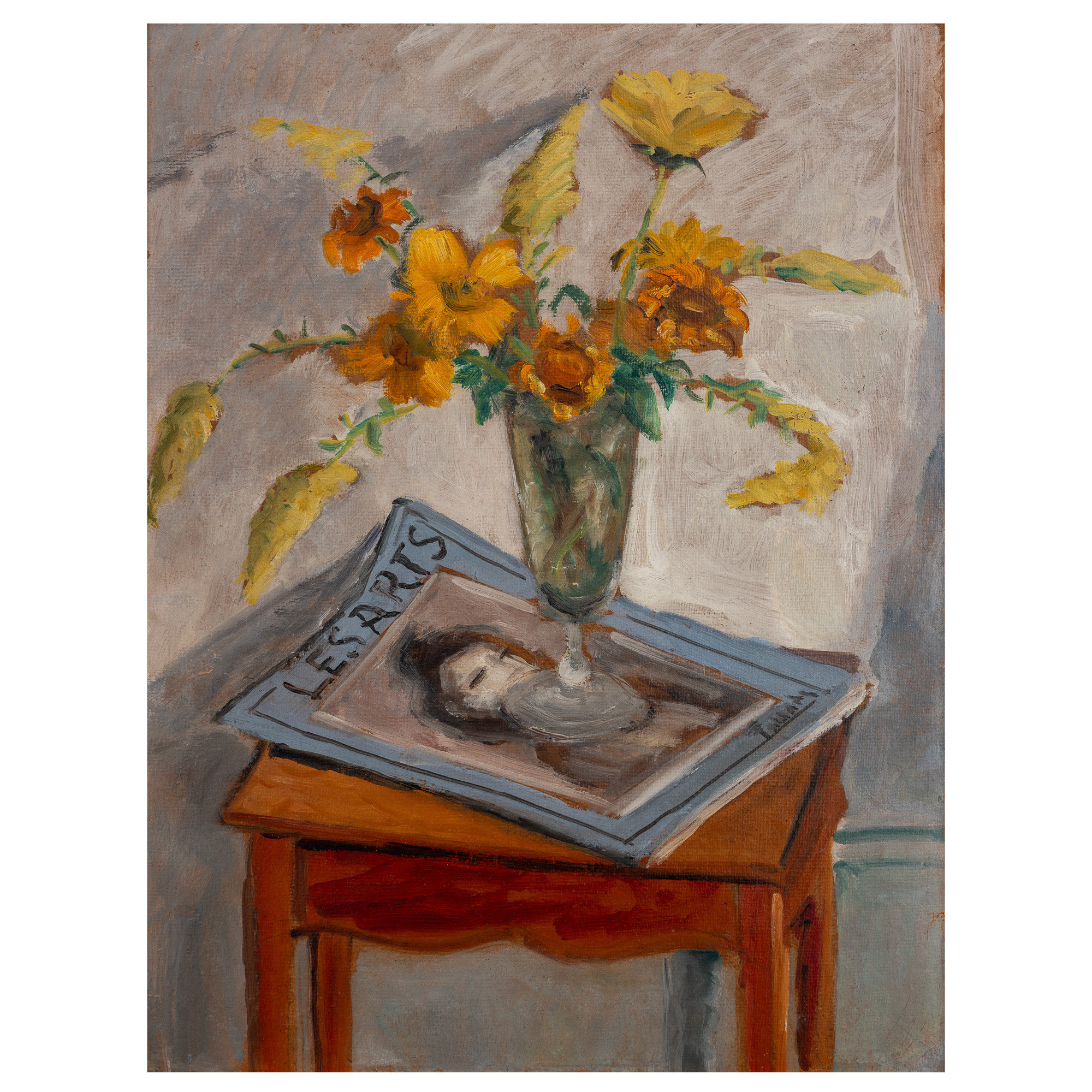 Lot 21, Theodor Pallady - Still Life with Flowers and Magazine (Natură ...