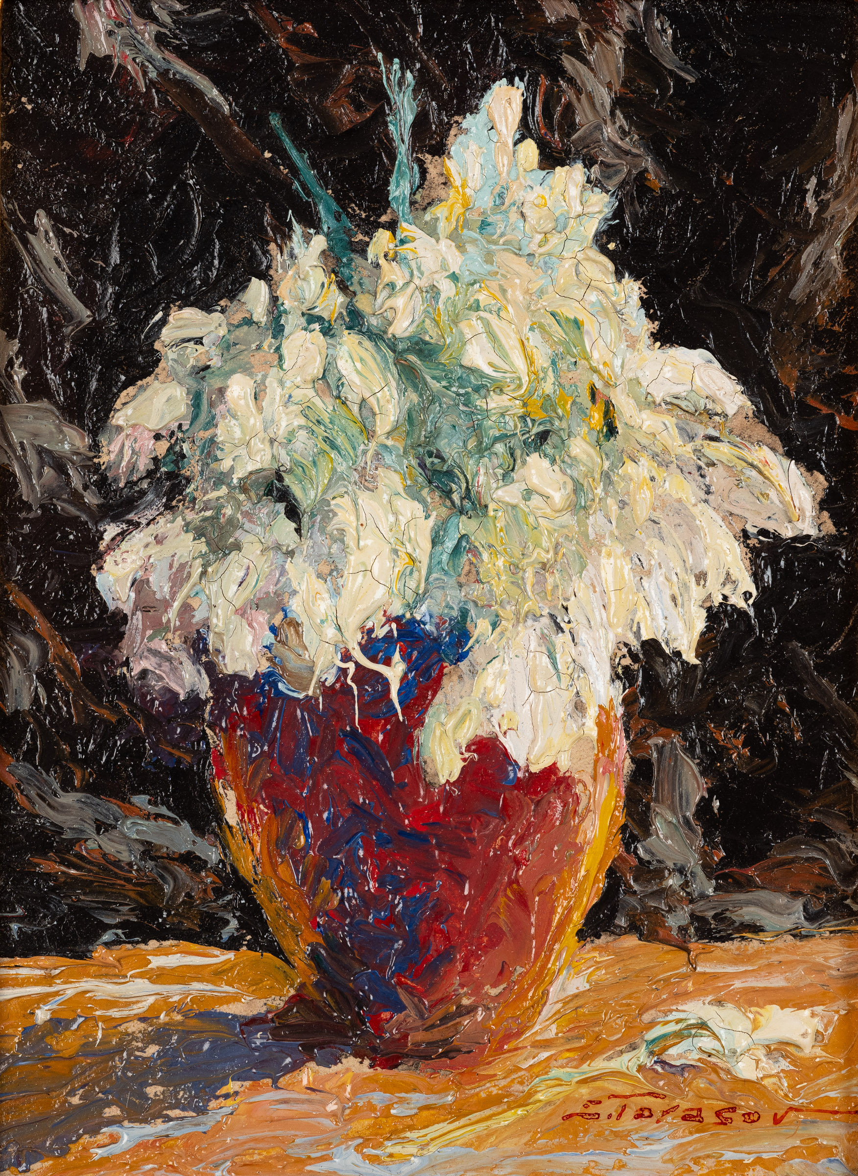 Lot 25, Stavru Tarasov - Bowl with Snowdrop Flowers (Bol cu flori de ...