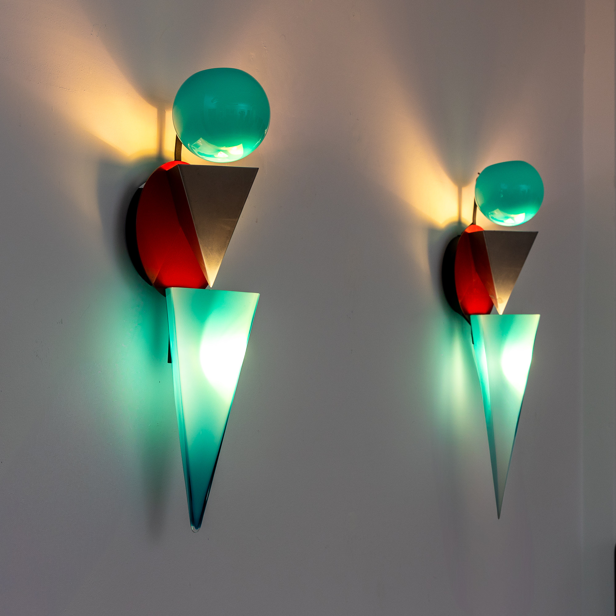 Lot 33, Set of two Foscarini "Wassily" wall sconces produced by Adam D ...