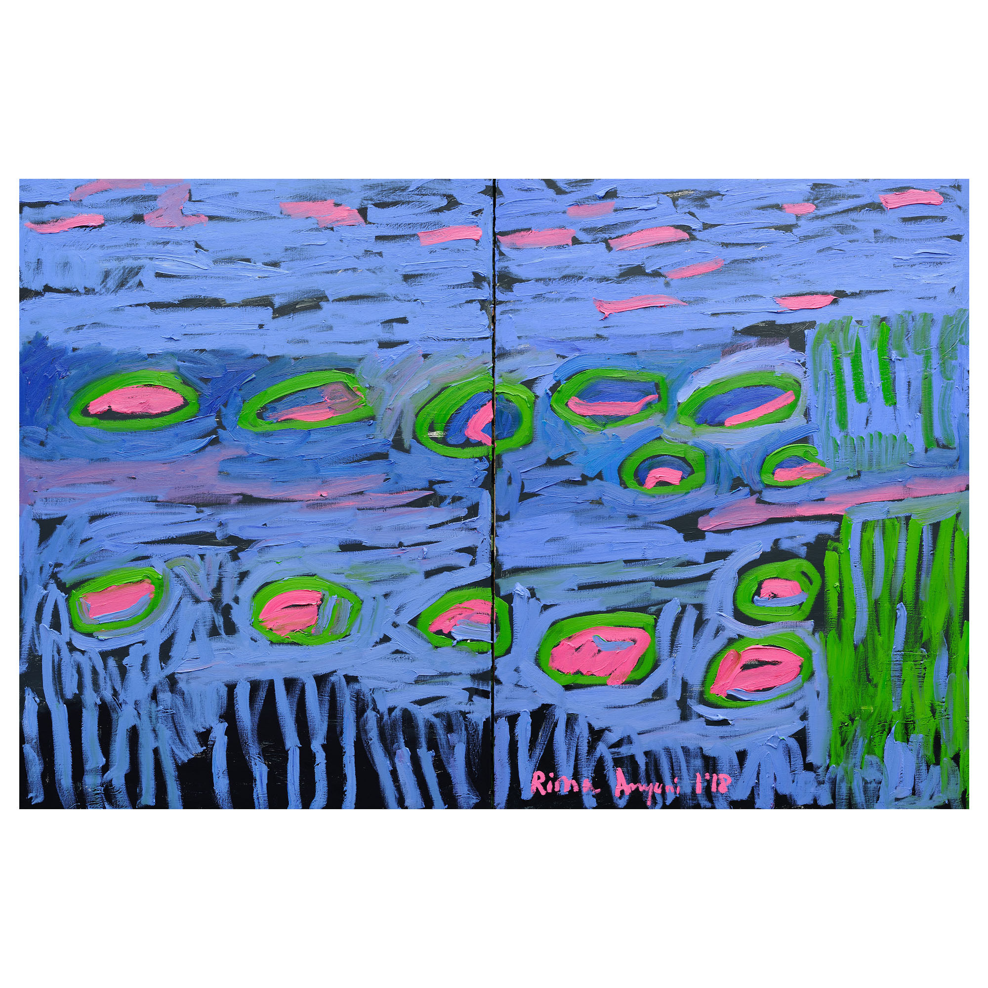 Lot 49, Rima Amyuni - Les Nymphéas - Shades vs Shapes - Paintings and ...