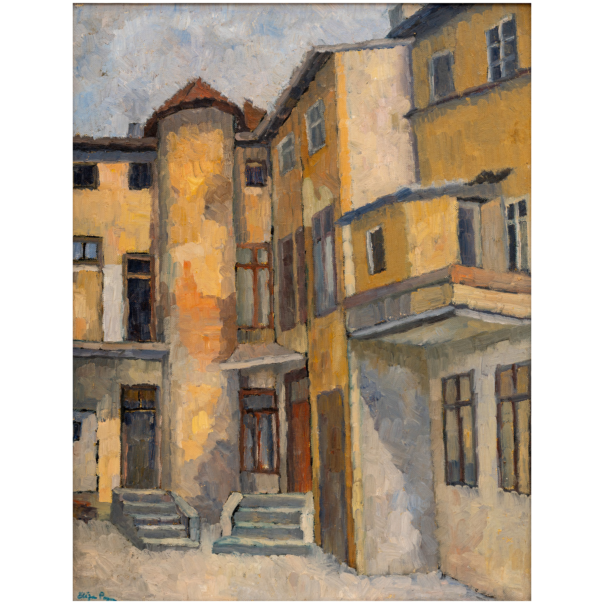 Lot 7, Eliza Popa - Landscape from Old Bucharest - Bărăției Street ...